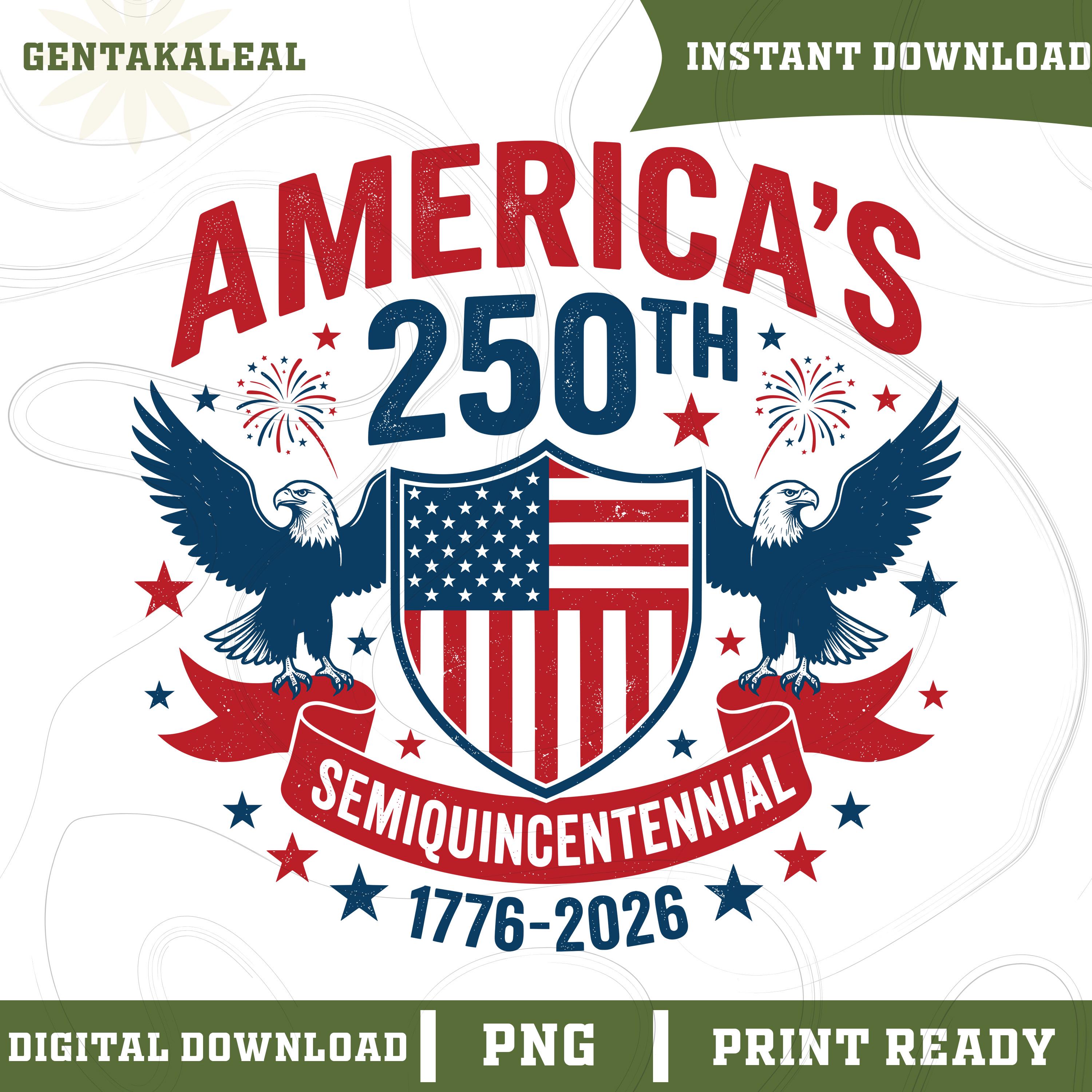 250 Years Semiquincentennial USA PNG, 1776-2026, America 250 Emblem ...