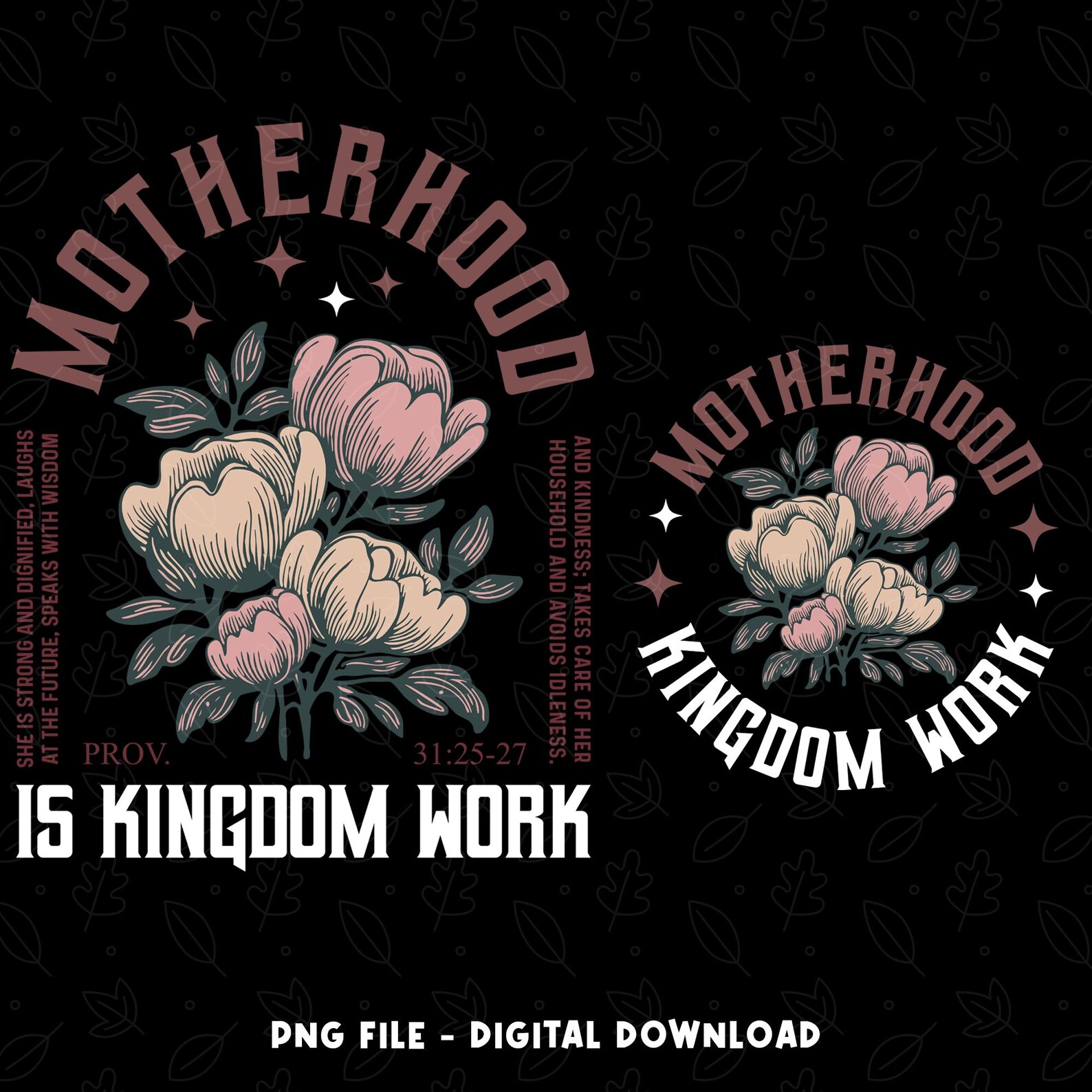 Christian Mom PNG, Motherhood is Kingdom Work, Retro Faith Mom Design ...