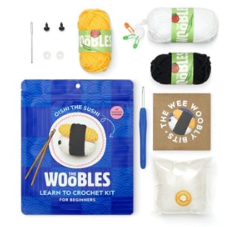 Oishi the Sushi Woobles Crochet Kit - Etsy