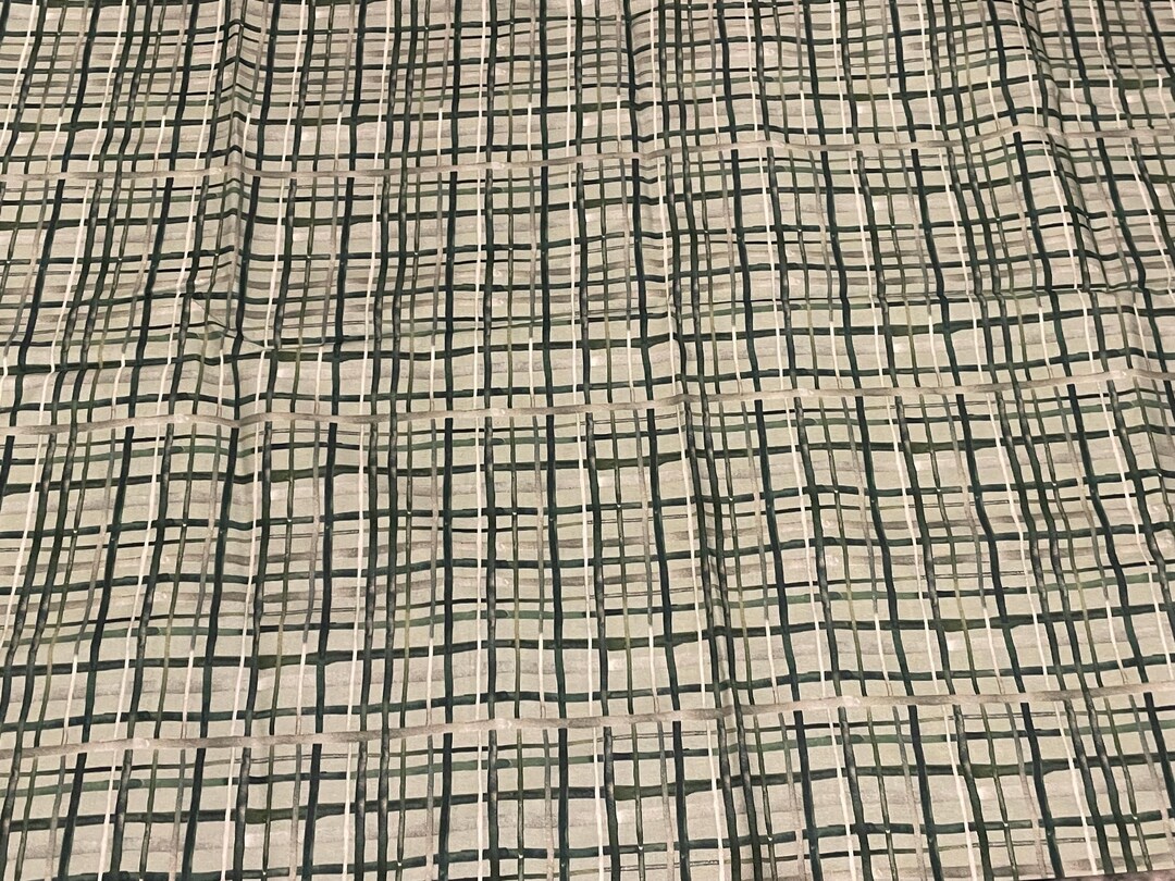 Green Crosshatch 100% Cotton Fabric BTY - Etsy
