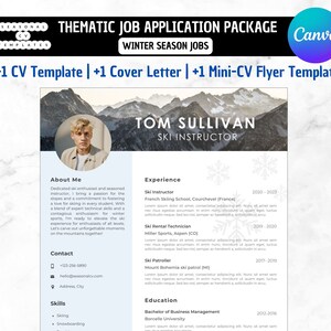 Creative Editable CV Template, Cover Letter, Mini-cv Flyers - Thematic ...