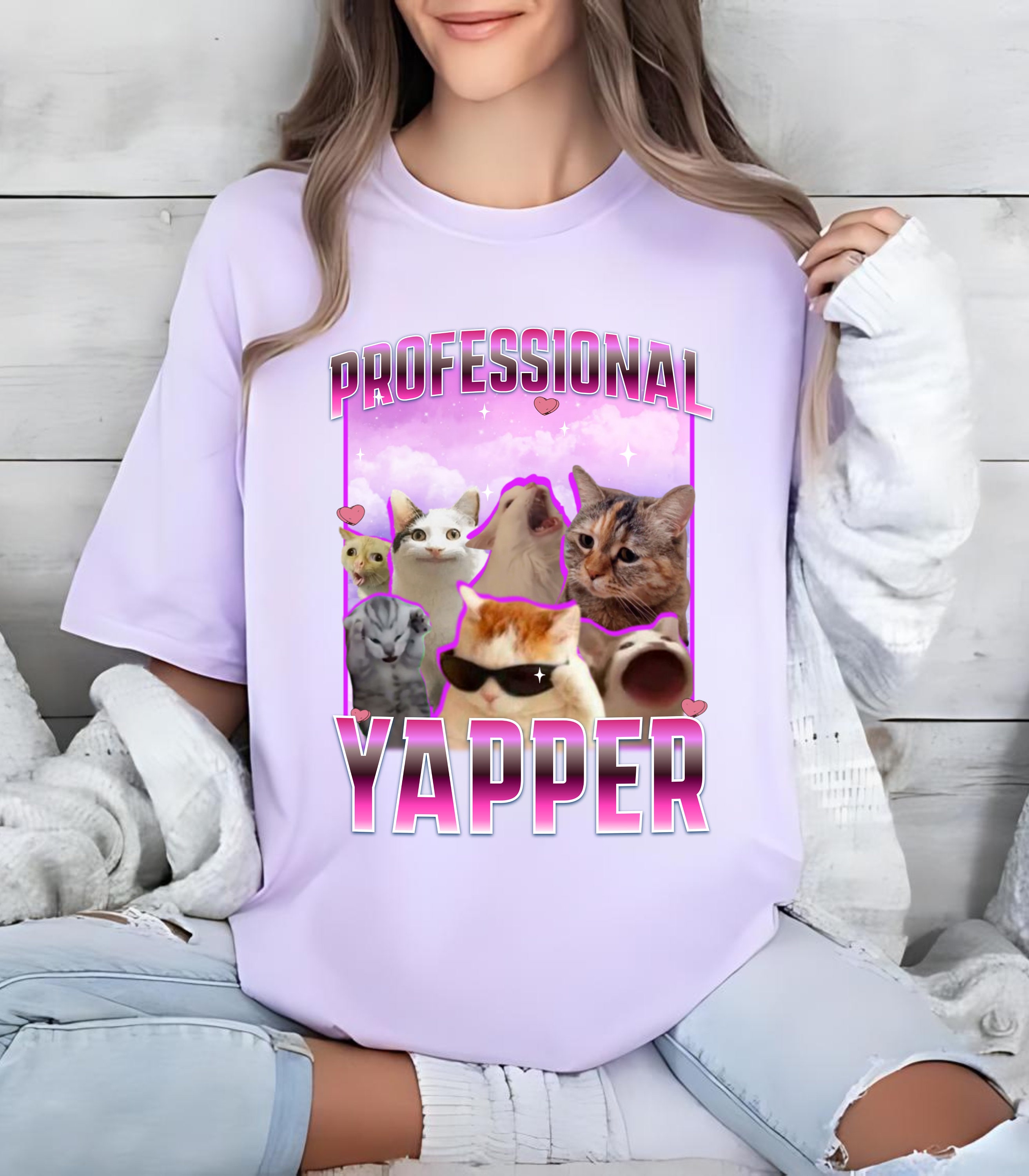 Professional Yapper Funny Meme Shirt , Funny Genz Born to Yap Meme ...