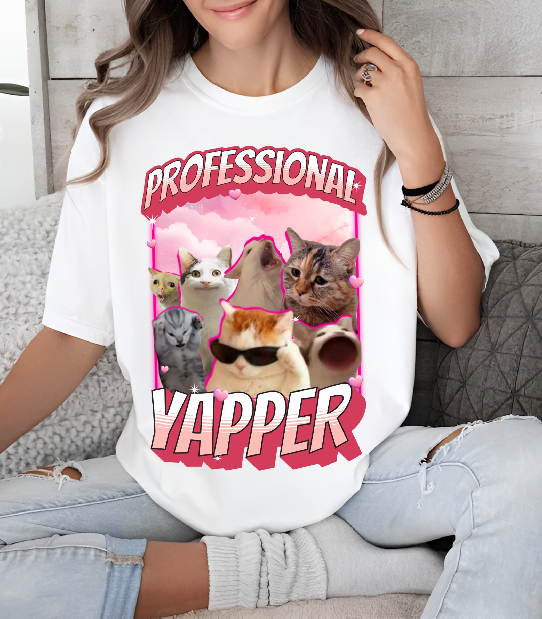 Professional Yapper Funny Meme Shirt , Funny Genz Born to Yap Meme ...