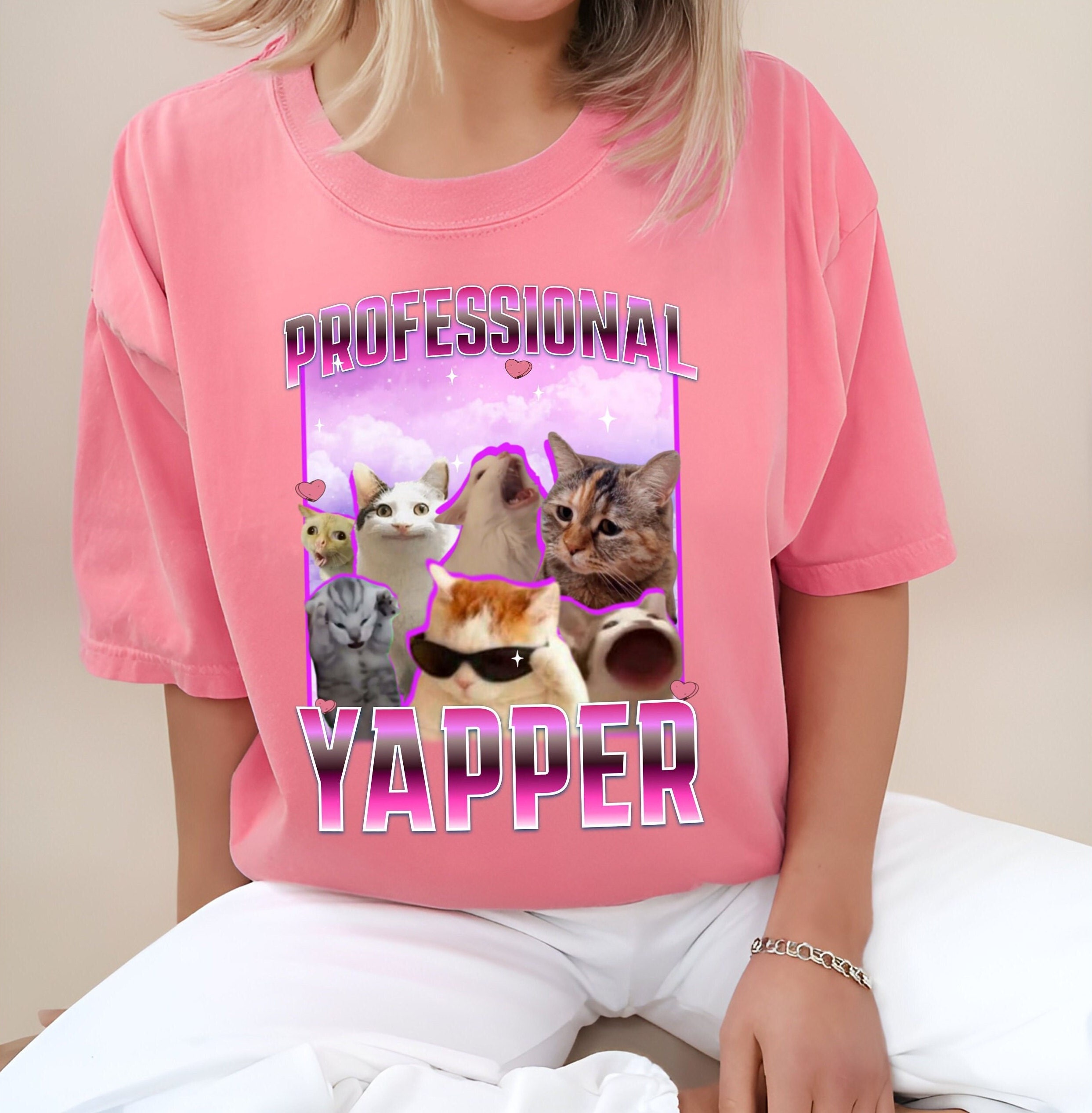 Professional Yapper Funny Meme Shirt , Funny Genz Born to Yap Meme ...