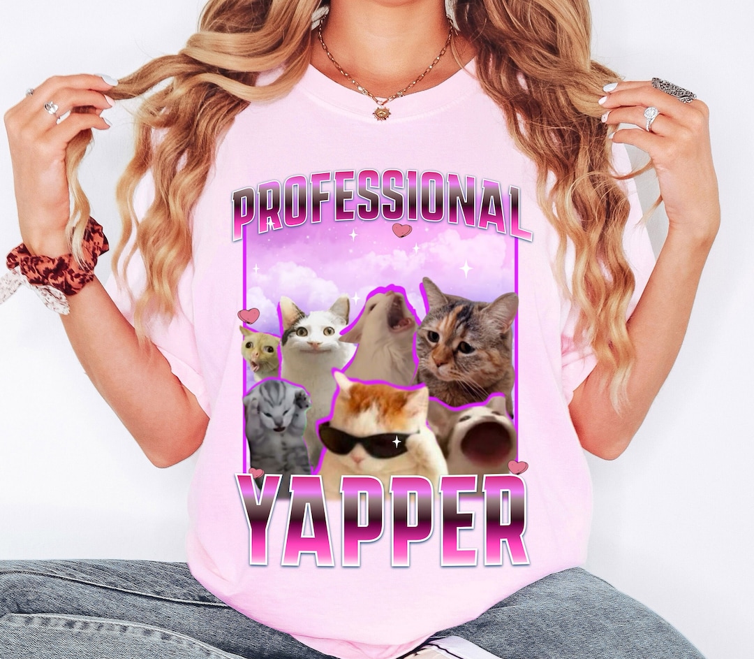 Professional Yapper Funny Meme Shirt , Funny Genz Born to Yap Meme ...