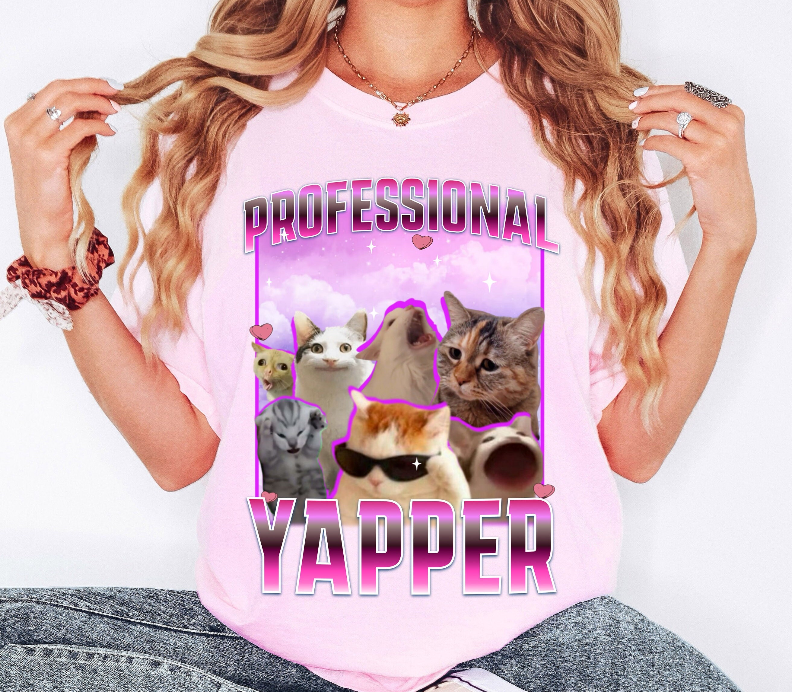 Professional Yapper Funny Meme Shirt , Funny Genz Born to Yap Meme ...