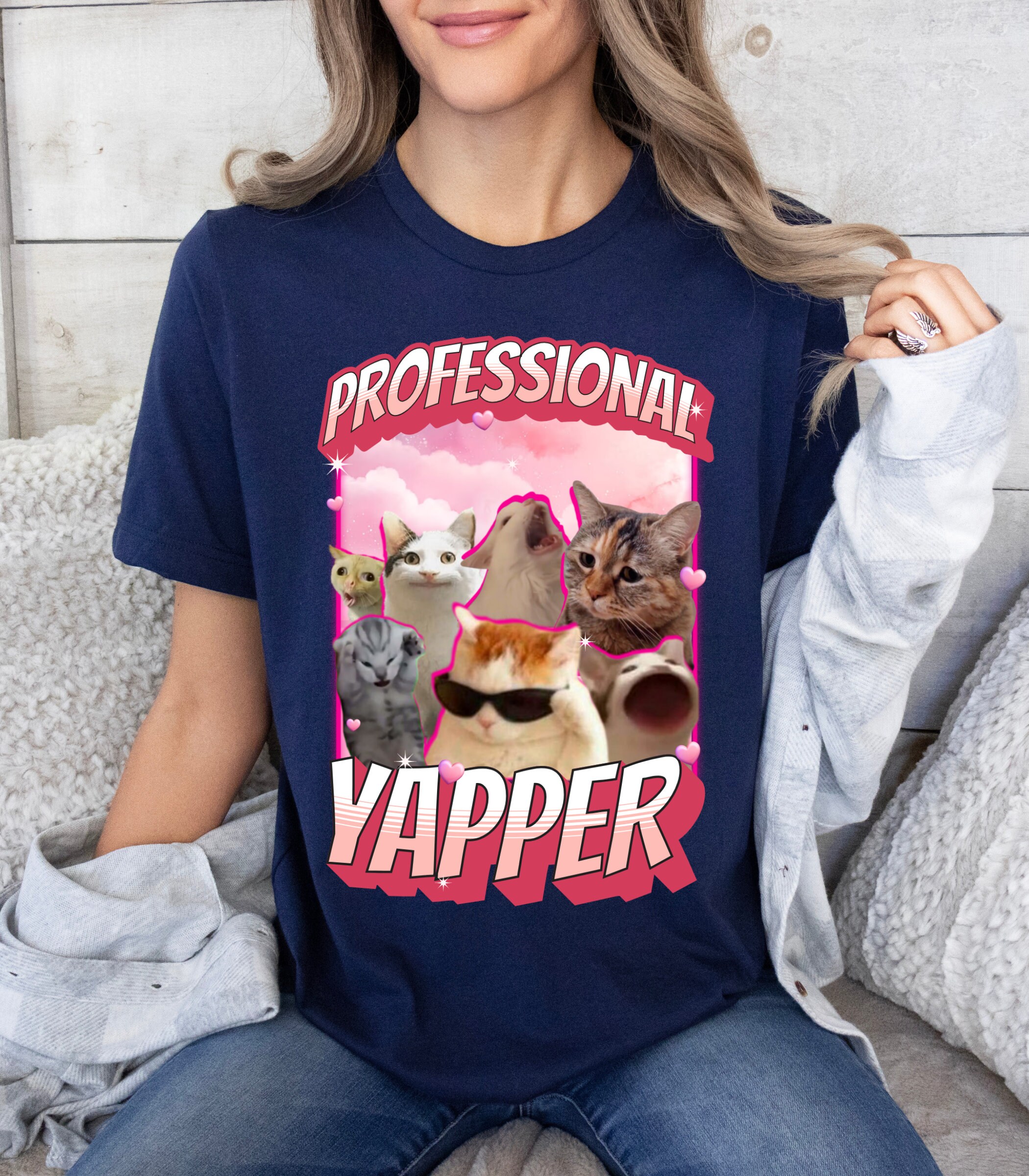 Professional Yapper Funny Meme Shirt , Funny Genz Born to Yap Meme ...