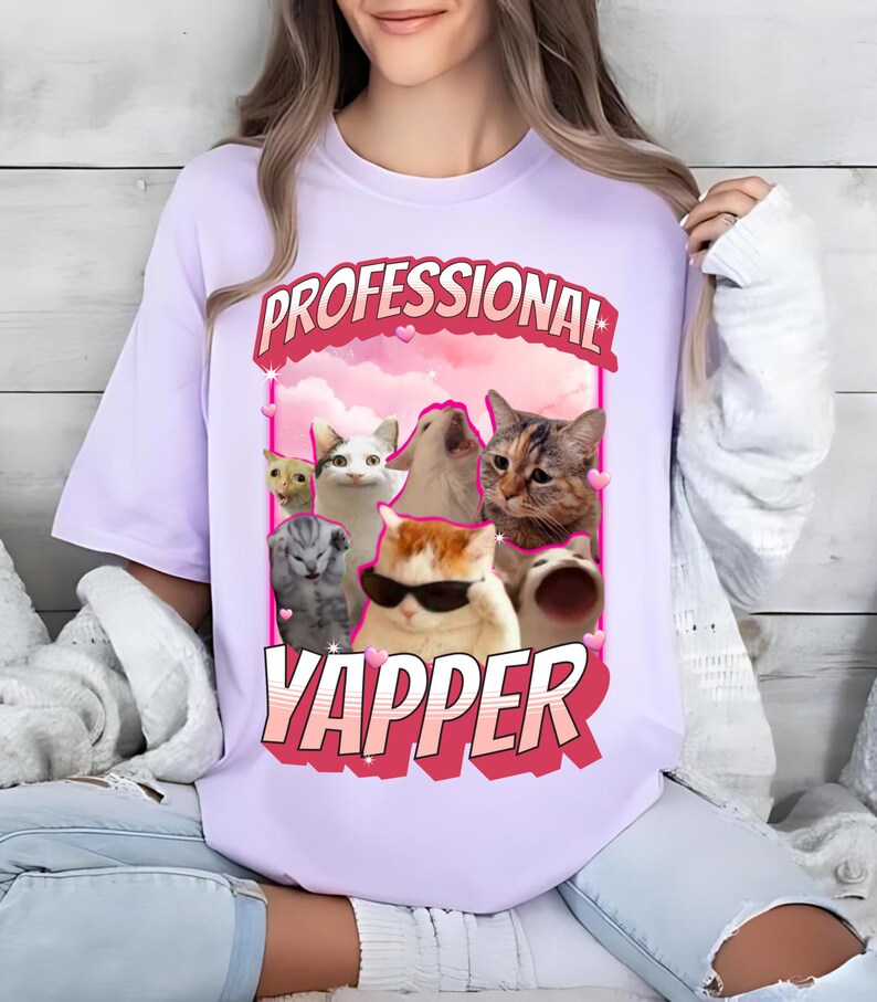 Professional Yapper Funny Meme Shirt , Funny Genz Born to Yap Meme ...