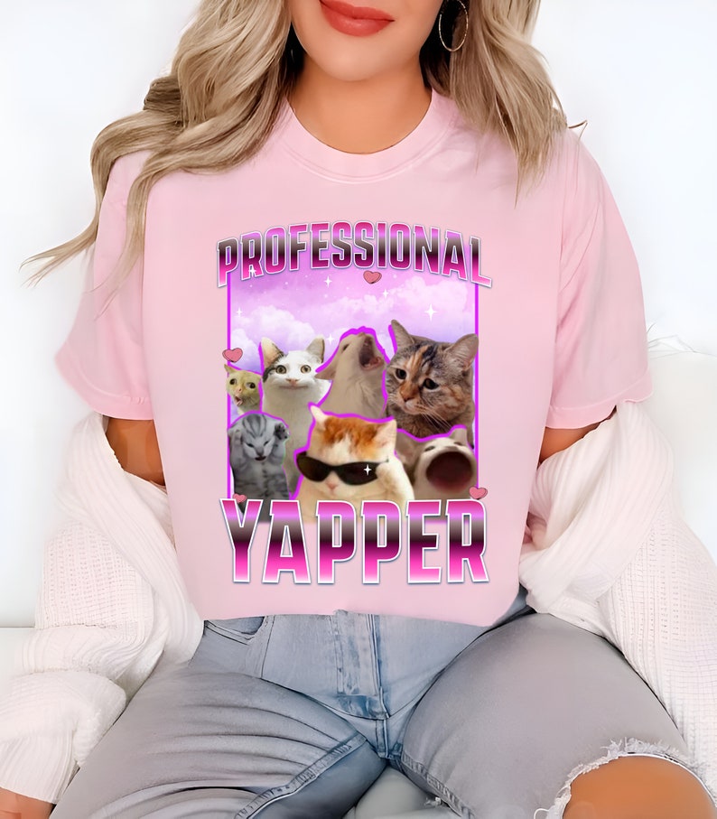 Professional Yapper Funny Meme Shirt , Funny Genz Born to Yap Meme ...