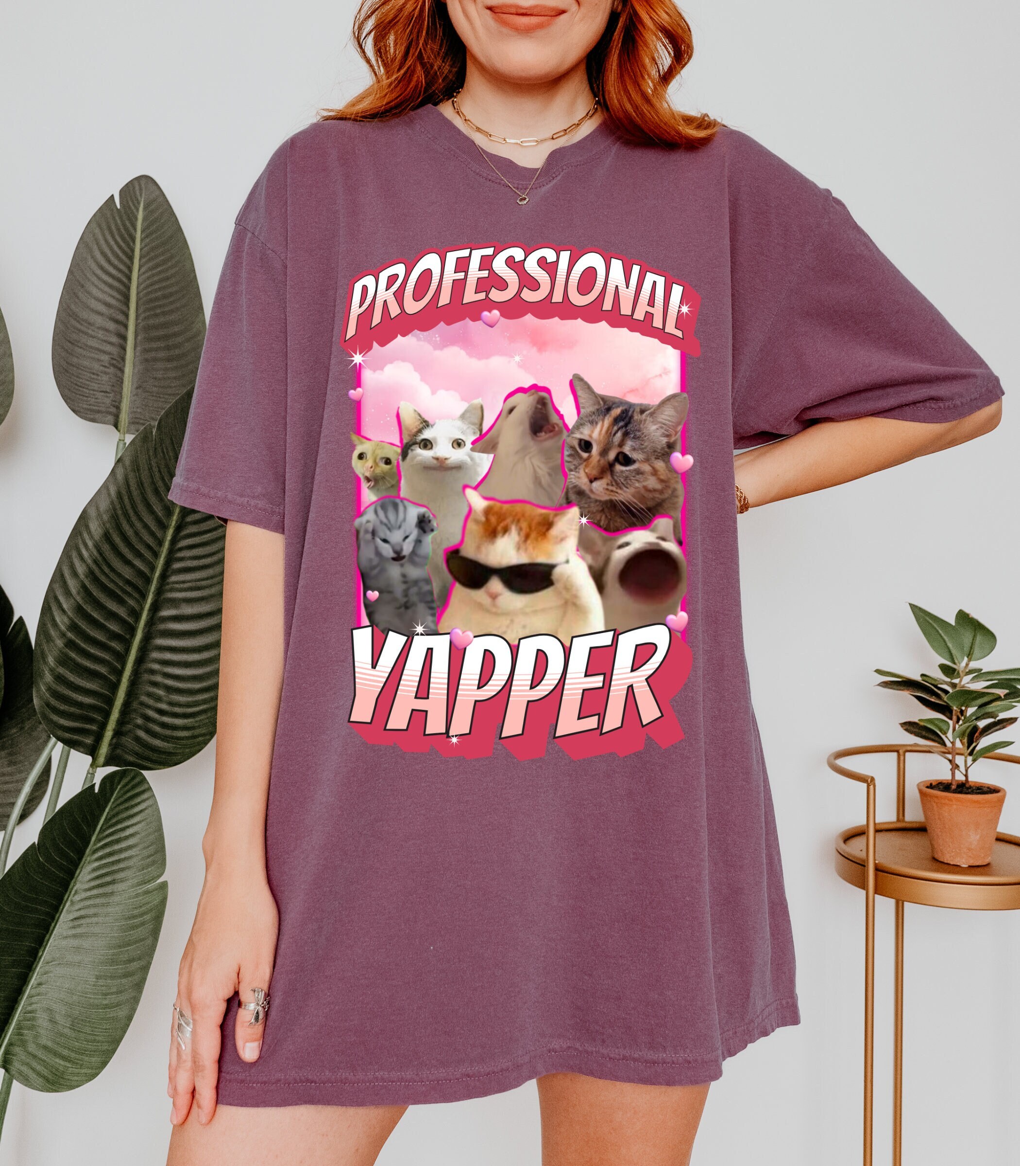 Professional Yapper Funny Meme Shirt , Funny Genz Born to Yap Meme ...