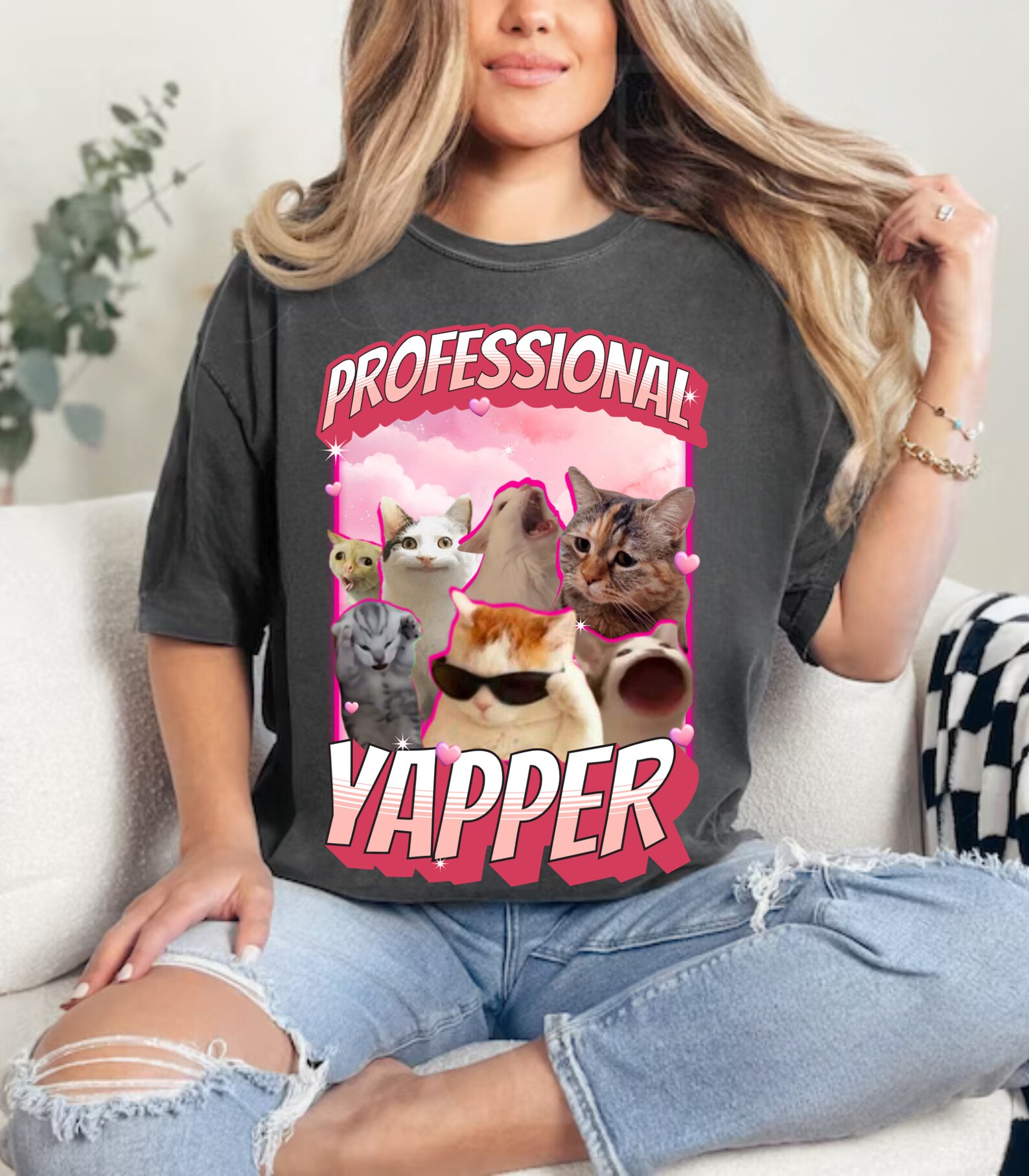 Professional Yapper Funny Meme Shirt , Funny Genz Born to Yap Meme ...