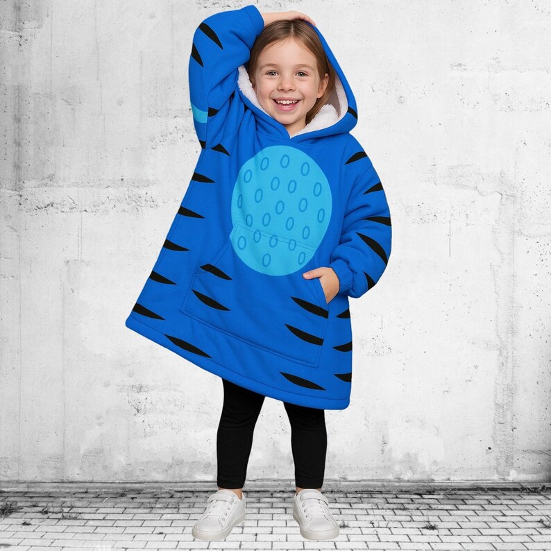 Derpy Tiger Blanket Hoodie, Tiger Cosplay Hoodie With Pocket, Tiger ...