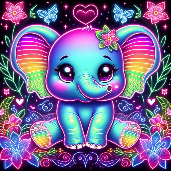 Lisa Frank Inspired Clip Art - Etsy