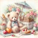 Teddy Bear Picnic Shabby Chic, Vintage, Digital Art, Card Making ...
