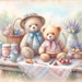 Teddy Bear Picnic Shabby Chic, Vintage, Digital Art, Card Making ...