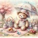 Teddy Bear Picnic Shabby Chic, Vintage, Digital Art, Card Making ...
