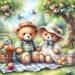 Teddy Bear Picnic Shabby Chic, Vintage, Digital Art, Card Making ...