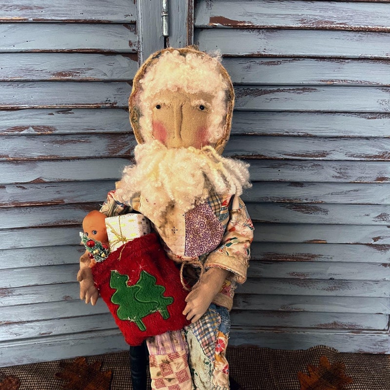 Primitive Santa Doll Patterns - Etsy