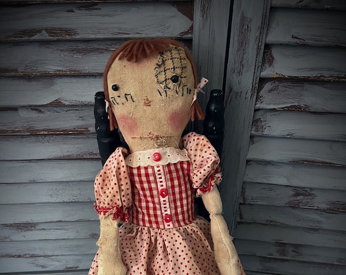 MUSTARD SEED Originals-primitive Raggedy Ann-primitive Raggedy Ann Doll ...