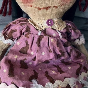 MUSTARD SEED Originals-primitive Rabbit Doll-primitive Raggedy Ann Doll ...