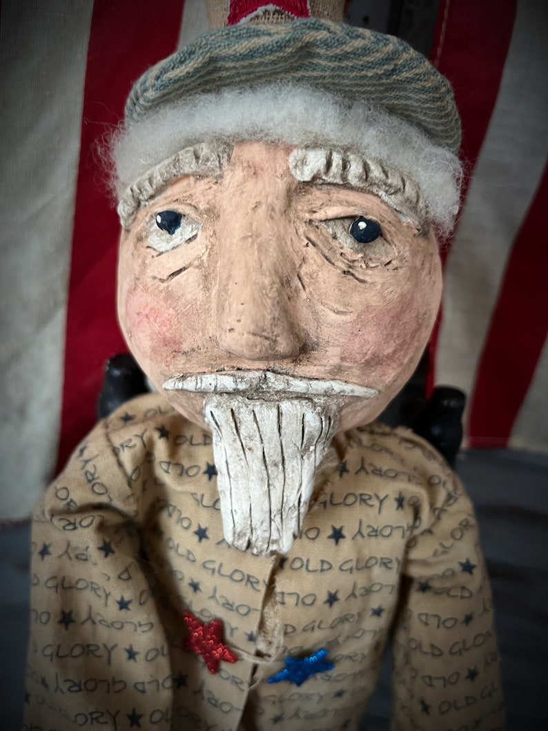 MUSTARD SEED Originals-primitive Uncle Sam Doll-uncle Sam - Etsy