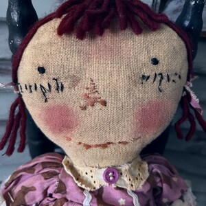 MUSTARD SEED Originals-primitive Rabbit Doll-primitive Raggedy Ann Doll ...