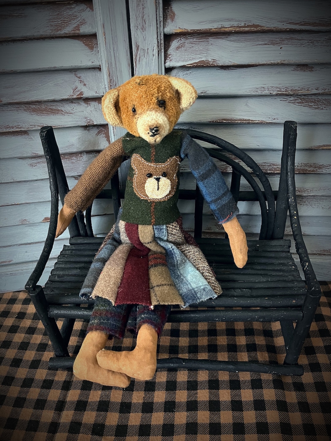 MUSTARD SEED Originals-primitive Bear-bear-bear Doll-teddy Bear ...