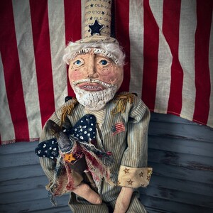 MUSTARD SEED Originals-primitive Uncle Sam Doll-uncle Sam Doll ...