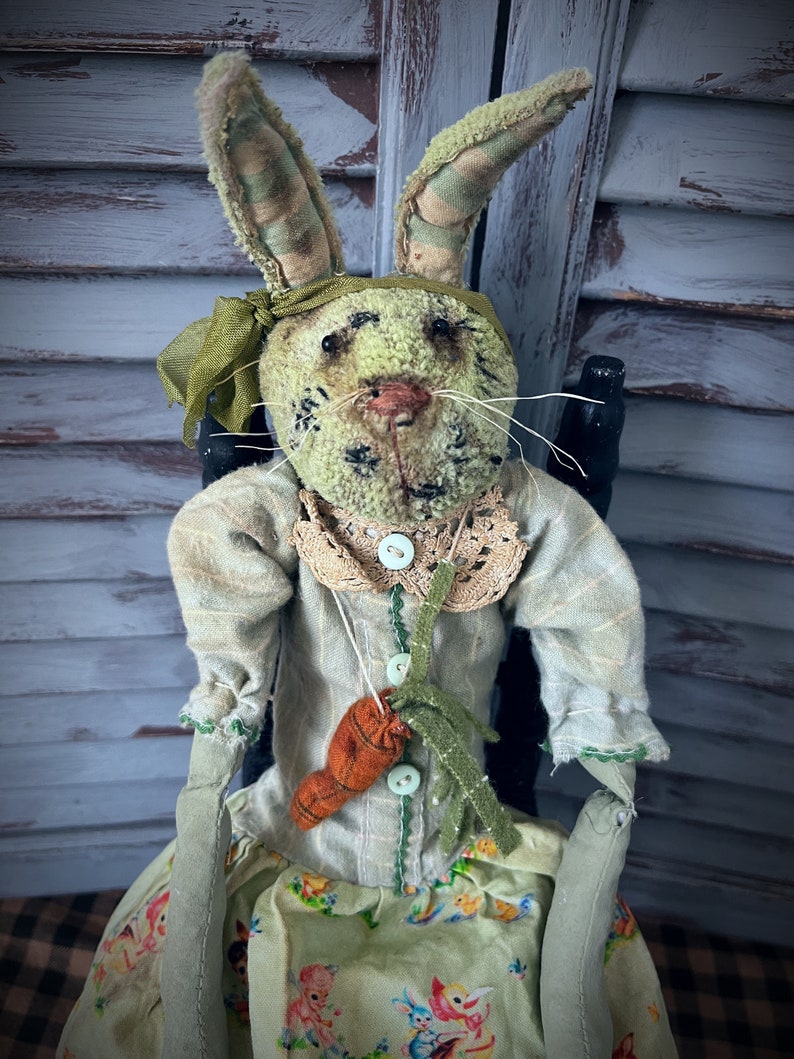 MUSTARD SEED Originals-primitive Rabbit Doll Bunny-bunny - Etsy