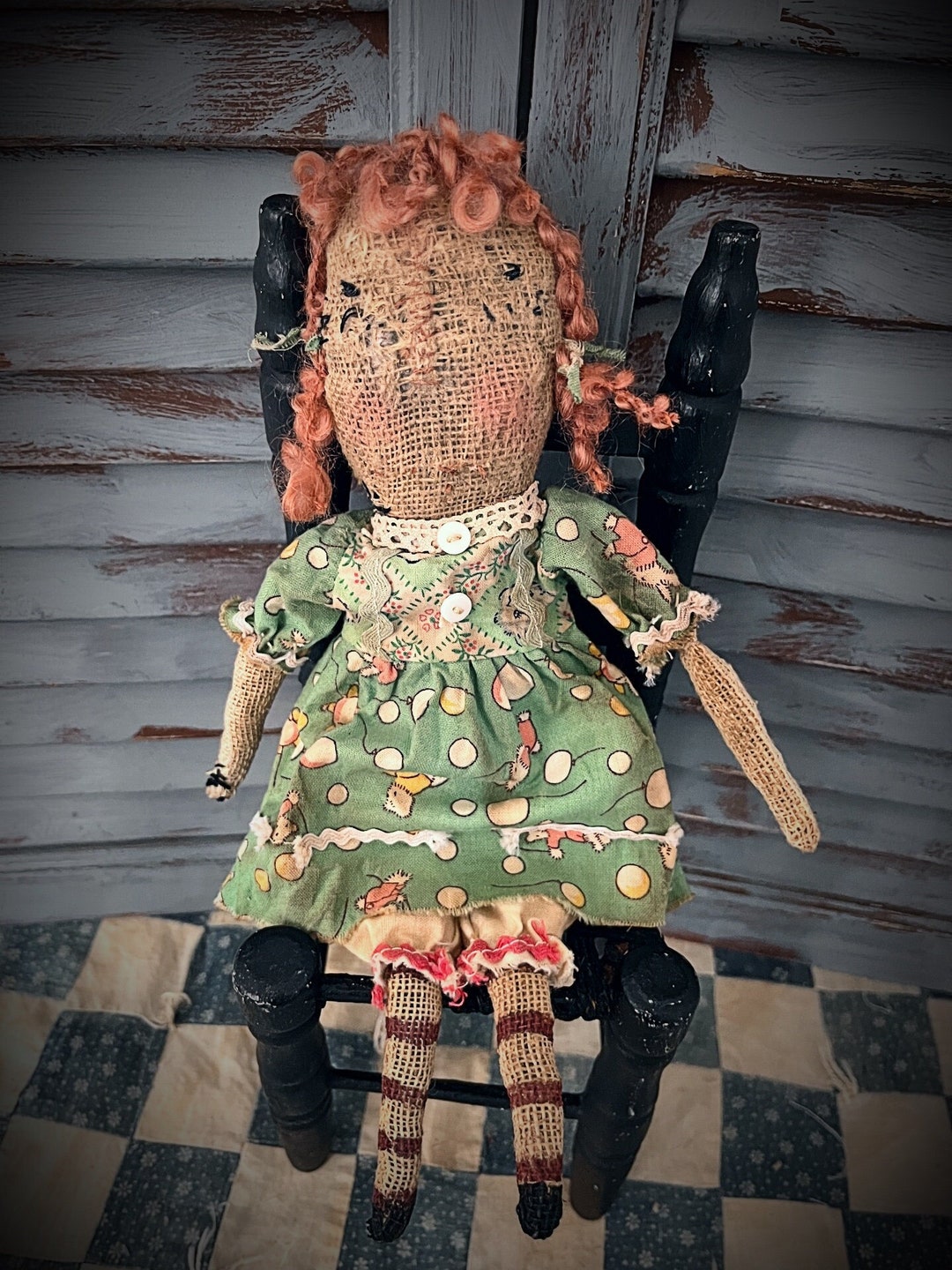 MUSTARD SEED Originals-primitive Raggedy Ann-primitive Raggedy Ann Doll ...