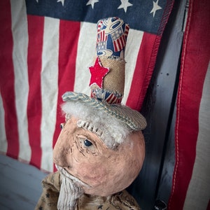 MUSTARD SEED Originals-primitive Uncle Sam Doll-uncle Sam Doll ...