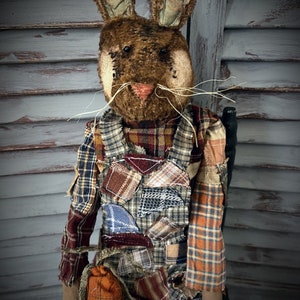 MUSTARD SEED Originals-primitive Rabbit Doll Bunny-bunny - Etsy