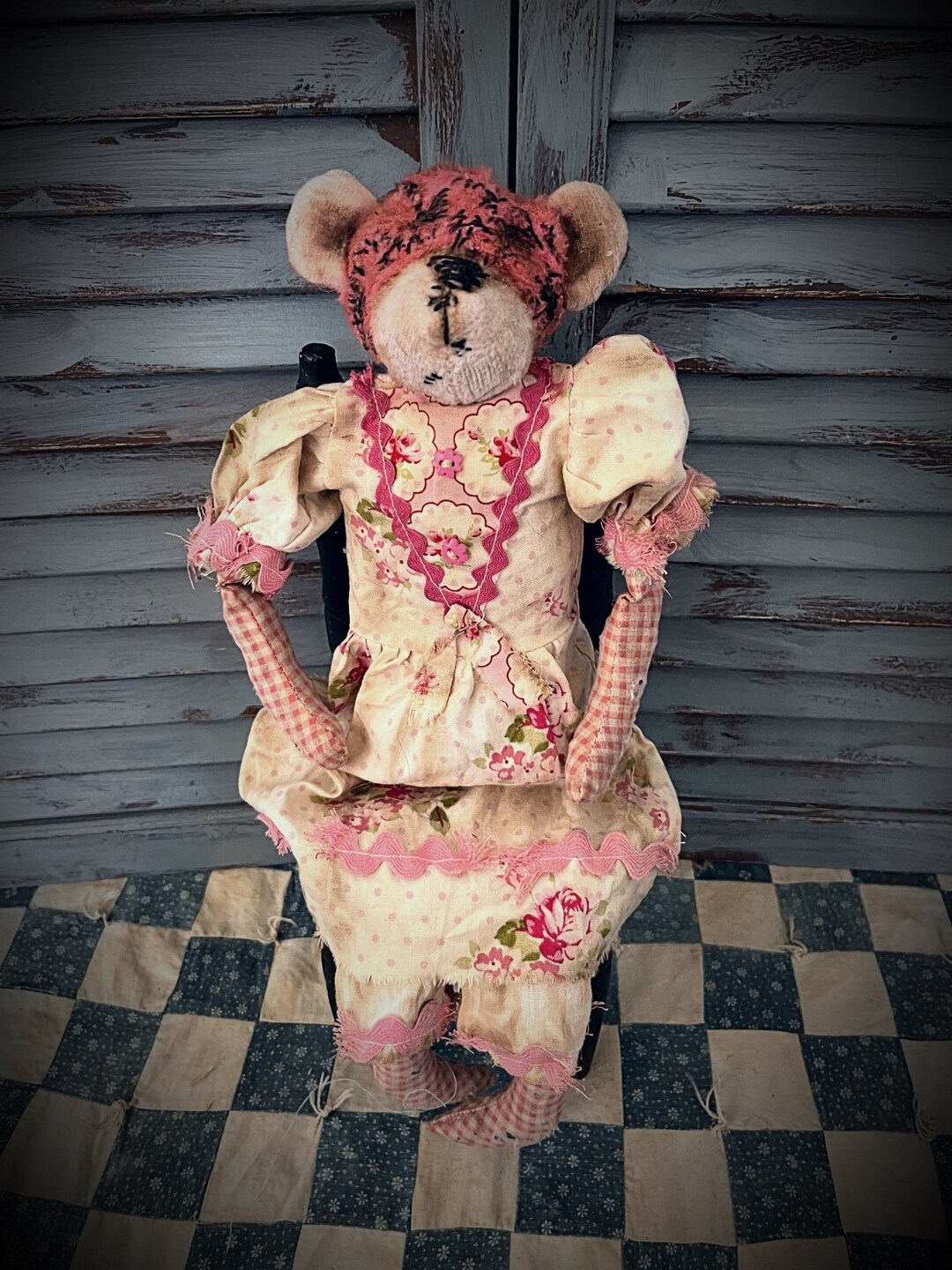 MUSTARD SEED Originals-primitive Bears-bear-handmade Bear-collectible ...