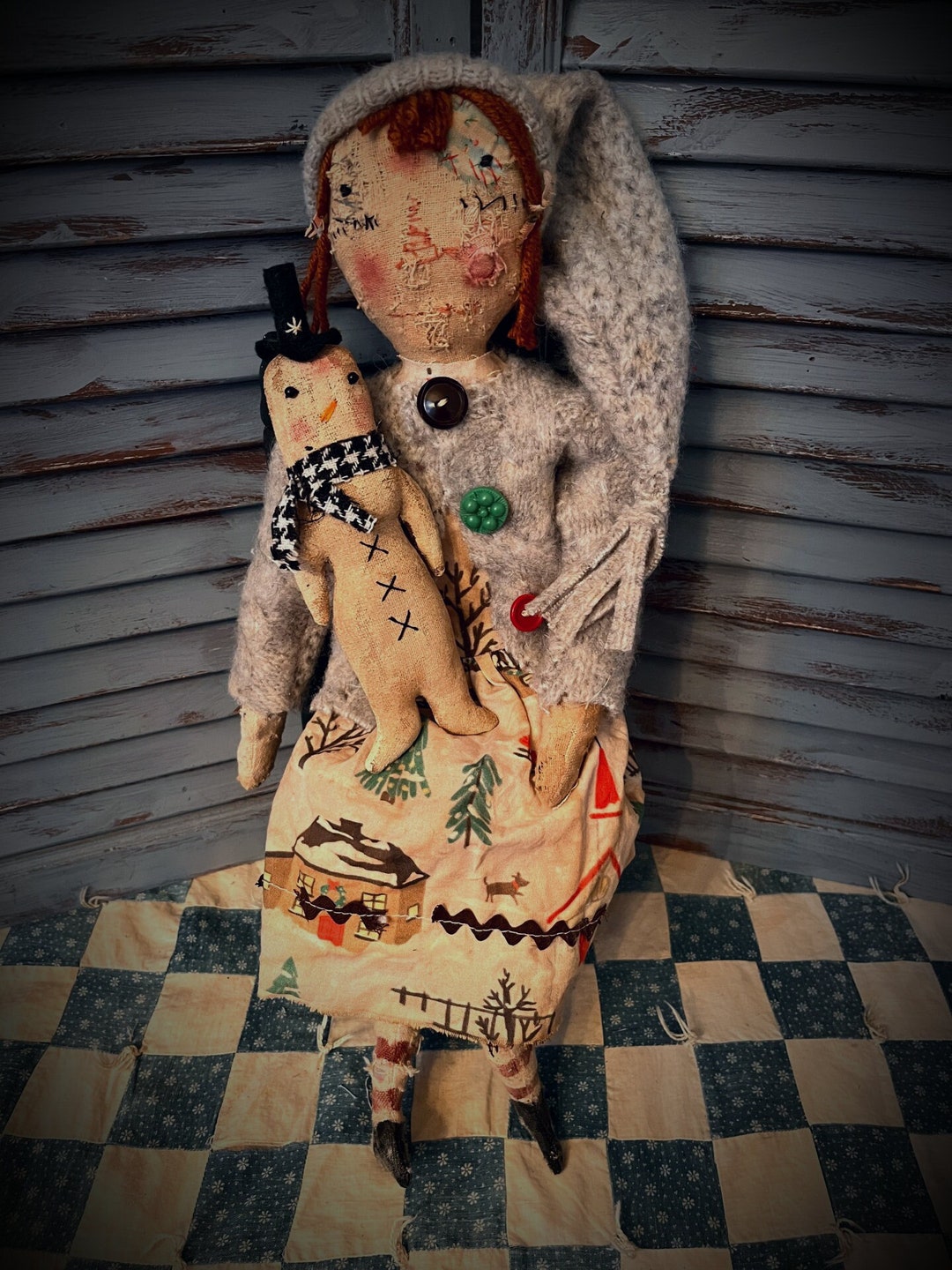 MUSTARD SEED Originals-primitive Raggedy Ann-primitive Raggedy Ann Doll ...