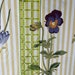 Jay Yang Large Floral Yellow Stripe Print Cotton -drapes, Pillows, Home ...