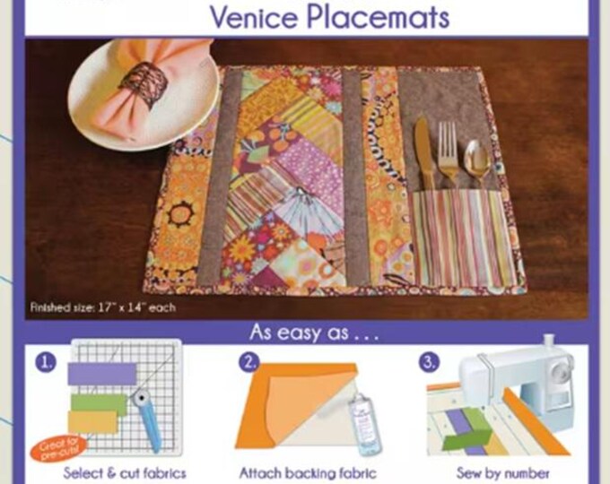 June Tailor Quilt as You Go Batting Placemats Venice - Etsy