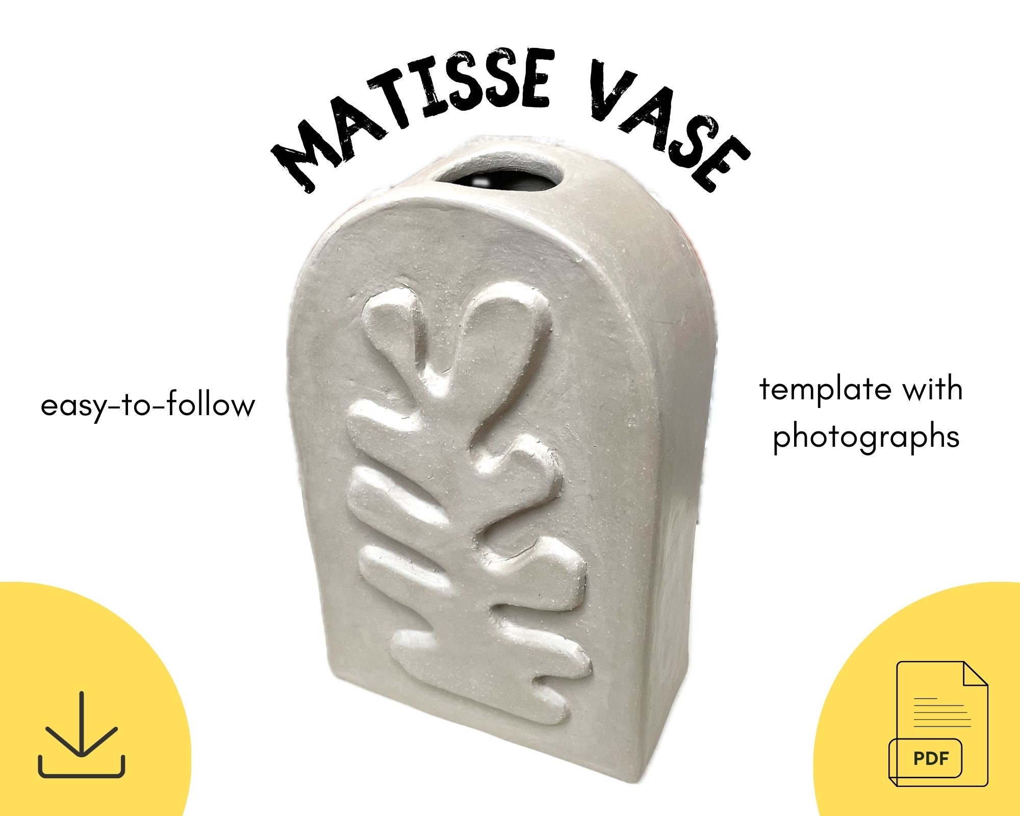Matisse Vase Template DIY Ceramics Stencil Pottery Crafts ENGLISH - Etsy