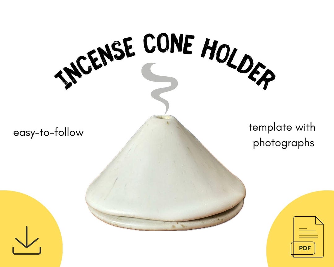 Incense Cone Holder Template DIY Ceramics Stencil Pottery Crafts ...