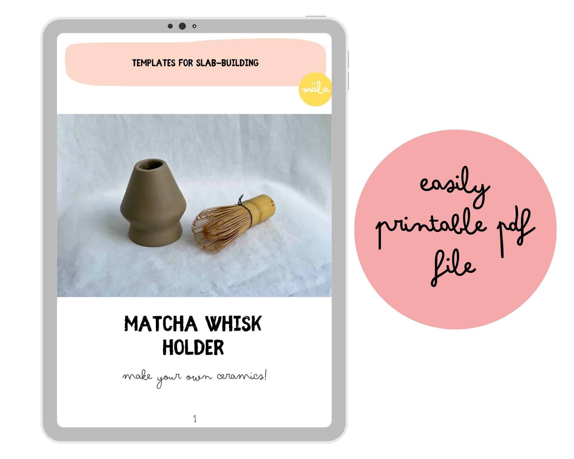 Matcha Whisk Holder Template Chasen DIY Ceramics Stencil Pottery Crafts ...