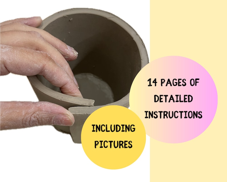 Funny Face Plant Pot Planter Template DIY Ceramics Stencil Pottery ...