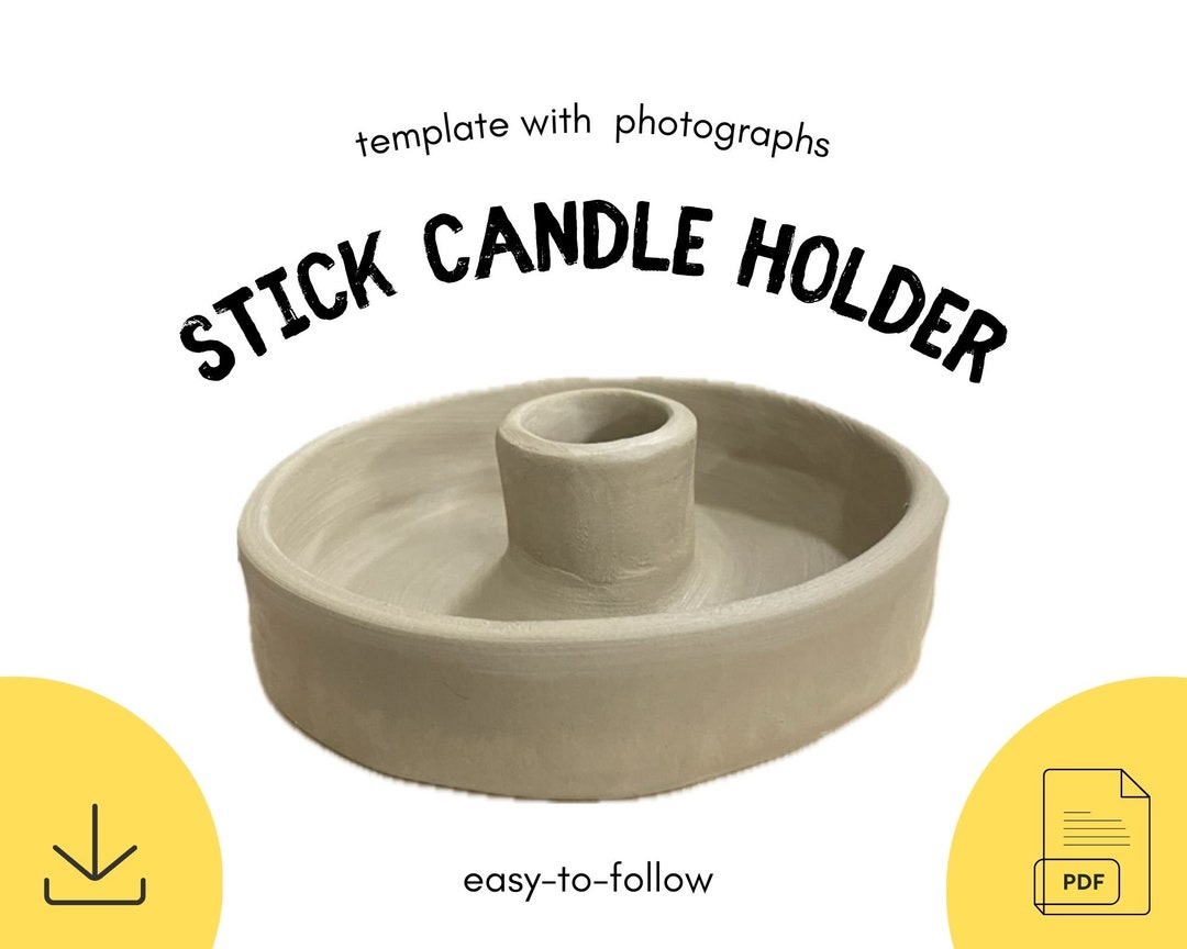 Candle Holder Template DIY Ceramics Stencil Pottery Crafts ENGLISH - Etsy