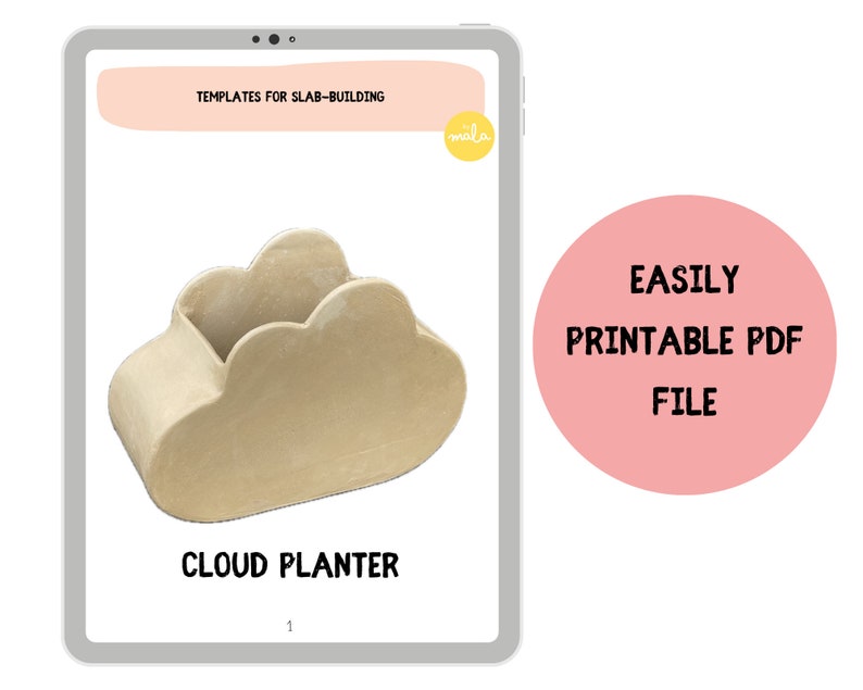 Cloud Planter Template DIY Ceramics Stencil Pottery Crafts ENGLISH - Etsy