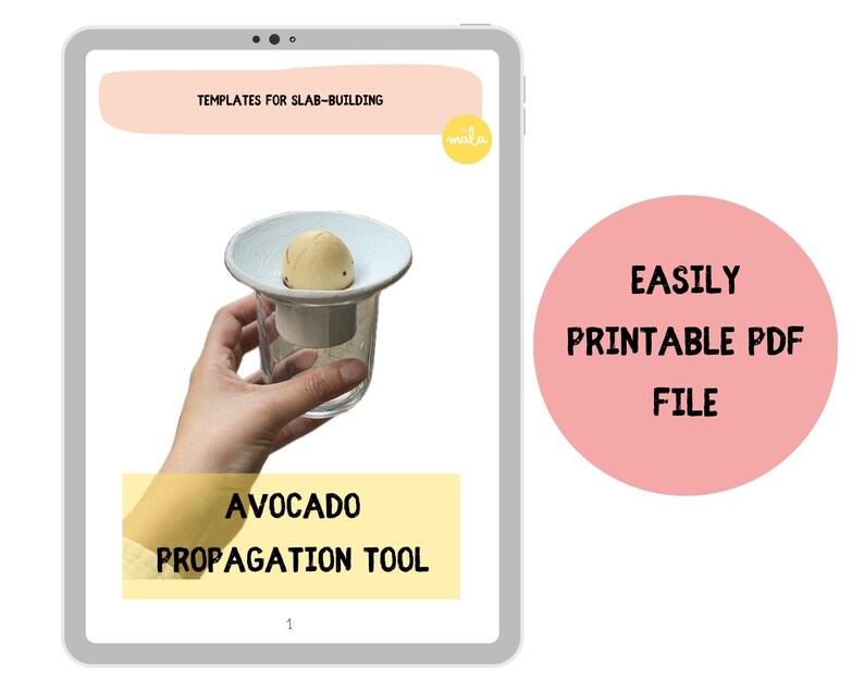 Avocado Propagation Tool Template DIY Ceramics Stencil Pottery Crafts ...