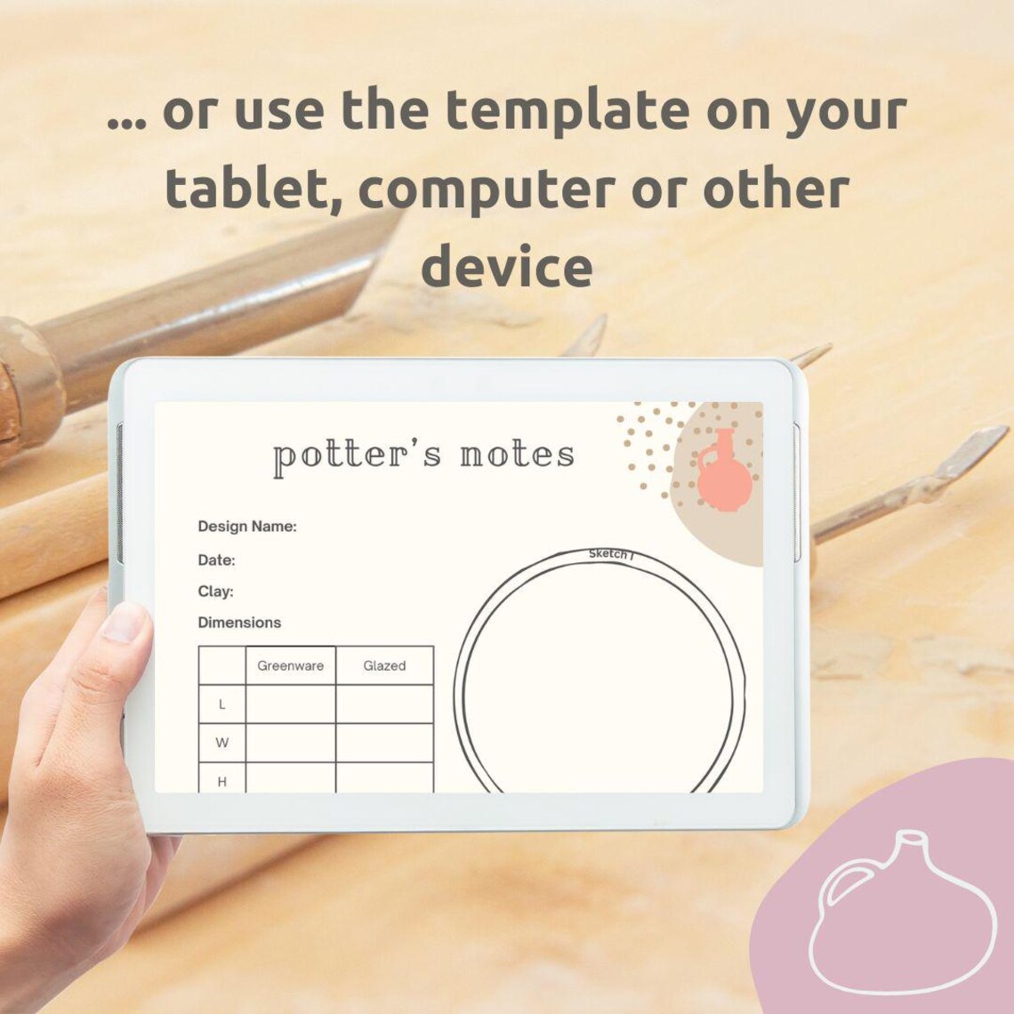 Potter's Notebook Template, Digital Clay Notes, Potter's Log ...