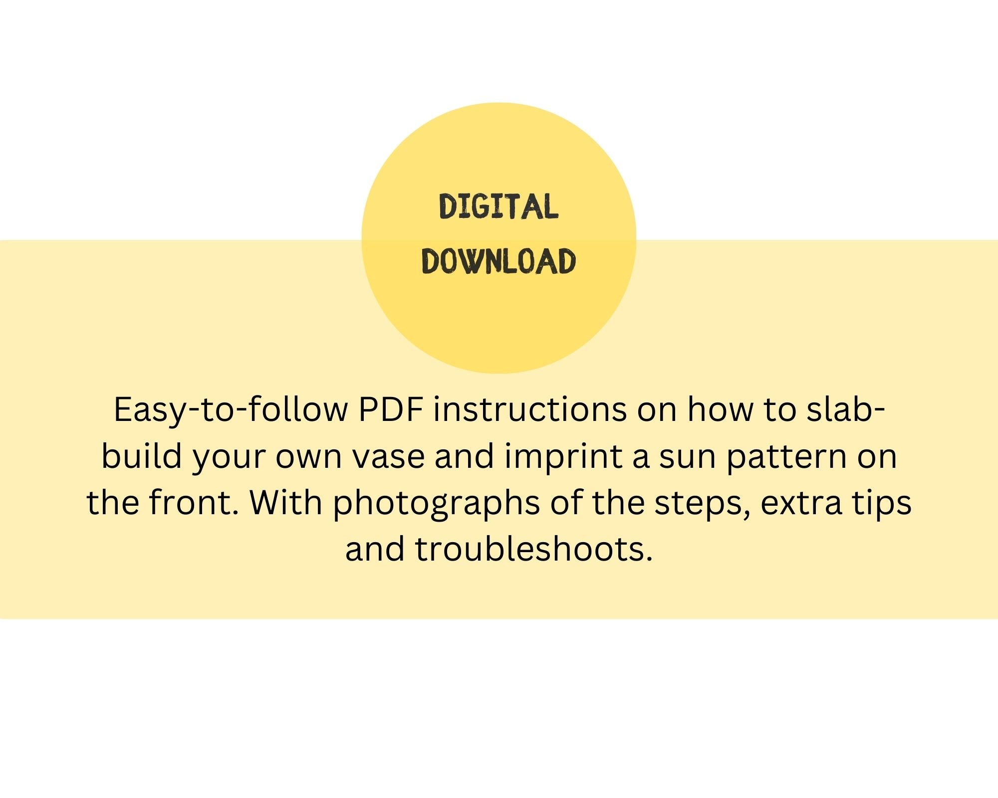 Sun Vase Template DIY Ceramics Stencil Pottery Crafts ENGLISH - Etsy