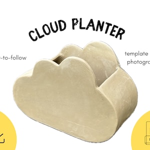 Cloud Planter Template DIY Ceramics Stencil Pottery Crafts ENGLISH - Etsy