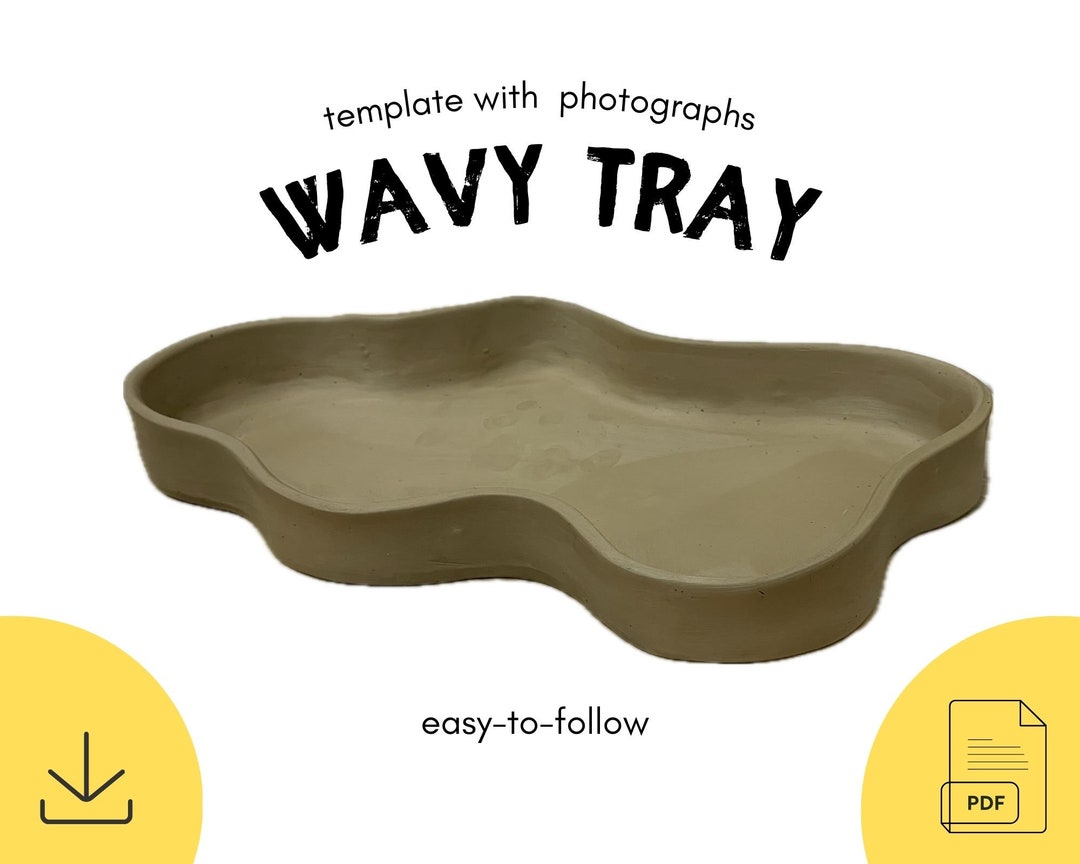 Wavy Tray Template DIY Ceramics Stencil Pottery Crafts ENGLISH - Etsy
