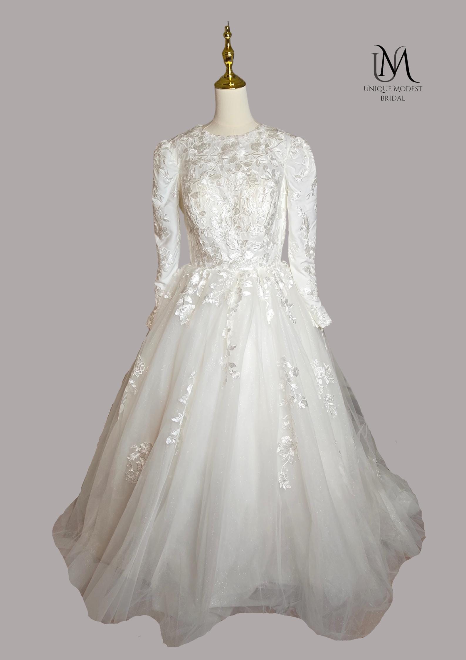 Glamera - Elegant Modest Wedding Dress / Bridal Gown - Etsy