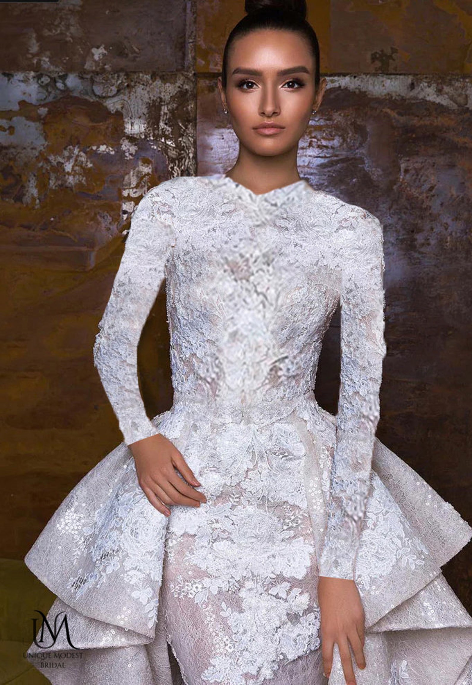 SALE: 850USD ONLY! Best-selling Modest Mermaid Wedding Dress / Bridal ...