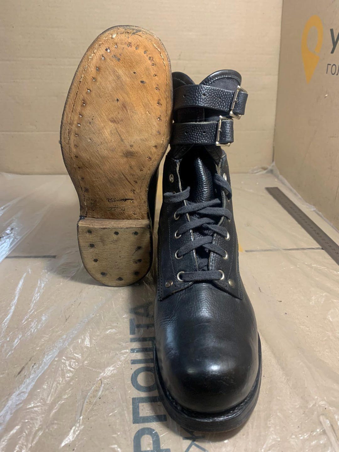Vintage Soviet Russian Afghan Combat Boots VDV Army Leather Belts ...